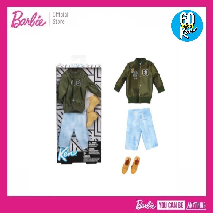 Ken with a dressed bomber jacket ตุ๊กตา บาร์บี้ เสื้อผ้า เคน แจ็คเก็ตสี ...