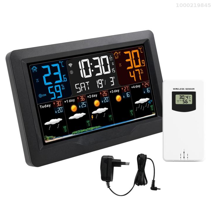 Smart Sensor FJ3390TY-A WIFI Smart Weather Station with Clock Indoor ...