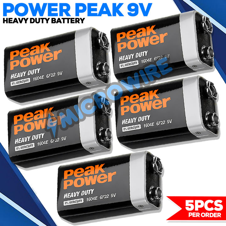 5PCS Original 9V battery Peak Power 9 Volts 9 Volt | Lazada PH