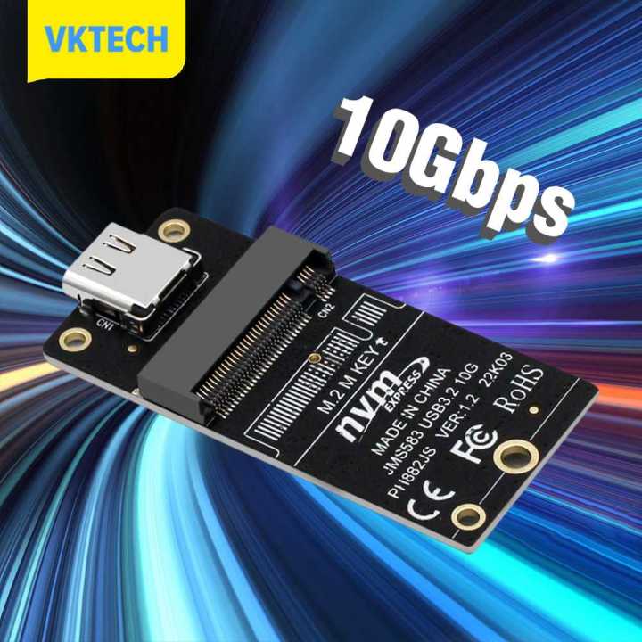 [Vktech]M.2 To Type-C SSD Case Converter Board NVME Hard Disk Enclosure ...