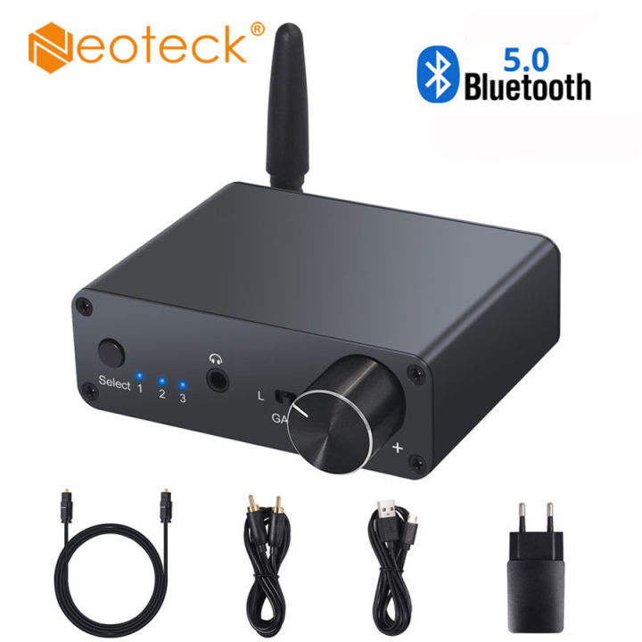 Neoteck 192Khz DAC With Headphone Amplifier Bluetooth V5.0 Support AAC ...