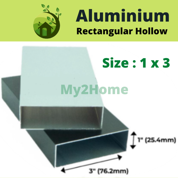 1 x 3 Aluminium Hollow Rectangular Hollow / Segi Empat Hollow / Bar ...