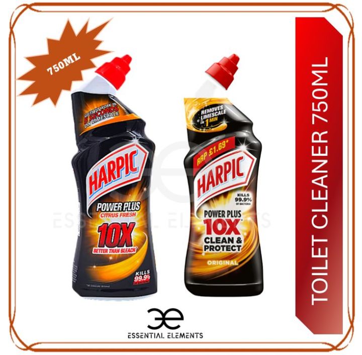 HARPIC POWER PLUS TOILET CLEANER | 750ML | 10X CLEAN AND PROTECT | ORIGINAL | CITRUS FRESH ...