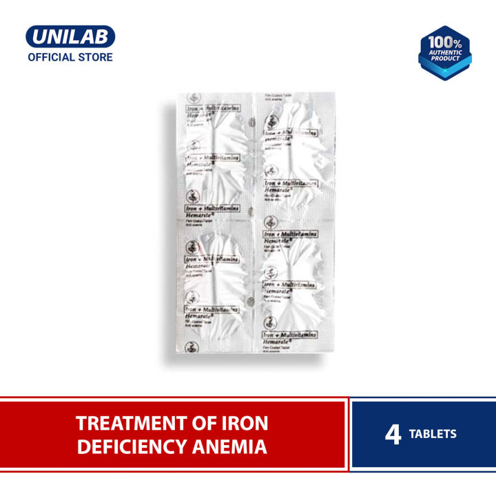 Hemarate 4 Tablets (Treatment Of Iron-Deficiency Anemia) | Lazada PH