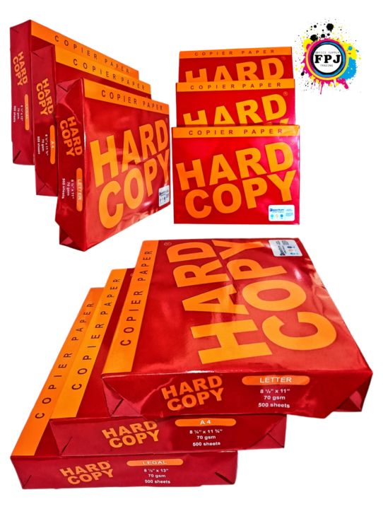 Hard Copy Copier paper/ Bond Paper/ Legal/ A4/ Letter | Lazada PH