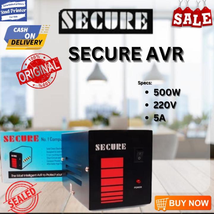 Secure AVR 500 Watts 500W 220V AUTOMATIC VOLTAGE REGULATOR DESKTOP ...
