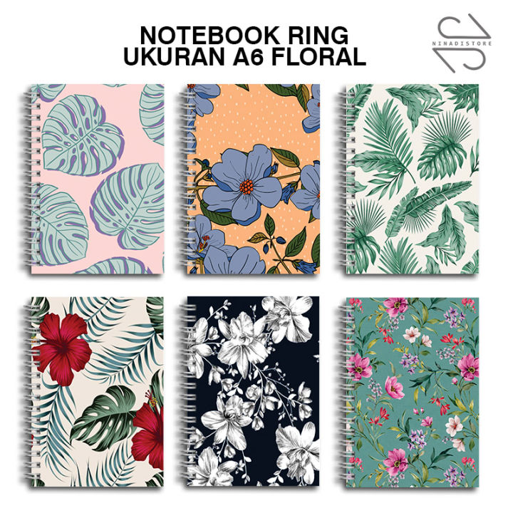 Buku Tulis Catatan buku notebook buku diary Notebook Ring Spiral A6 60 ...