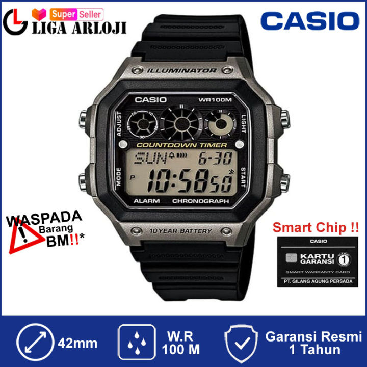 CASIO AE-1300WH-8AVDF - Jam Tangan Pria - Hitam | Lazada Indonesia