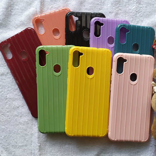 Case Samsung A11 / M11 Trunkcase bermotif garis, bahan karet lentur ...