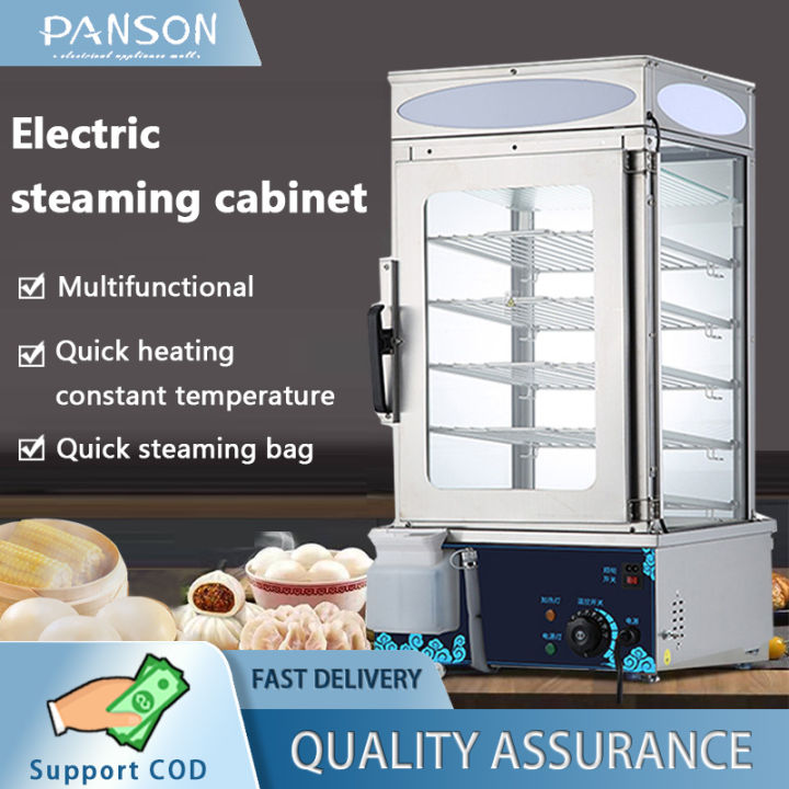 Automatic bun steaming cabinet glass table top multifunctional ...