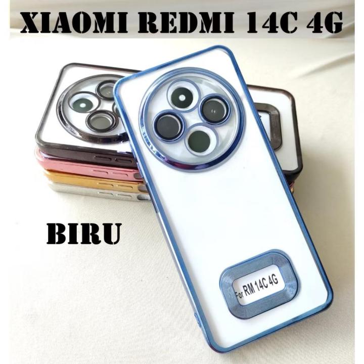 CASING HP XIAOMI REDMI 14C 4G CASE CHROME LIST LOGO LENS PROTECTOR ...