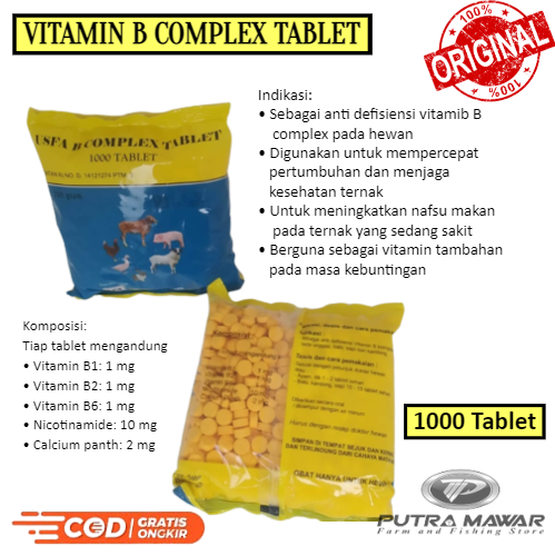 Vitamin B Complex Pil Isi 1000 Tablet Obat Multivitamin Penggemuk Dan ...
