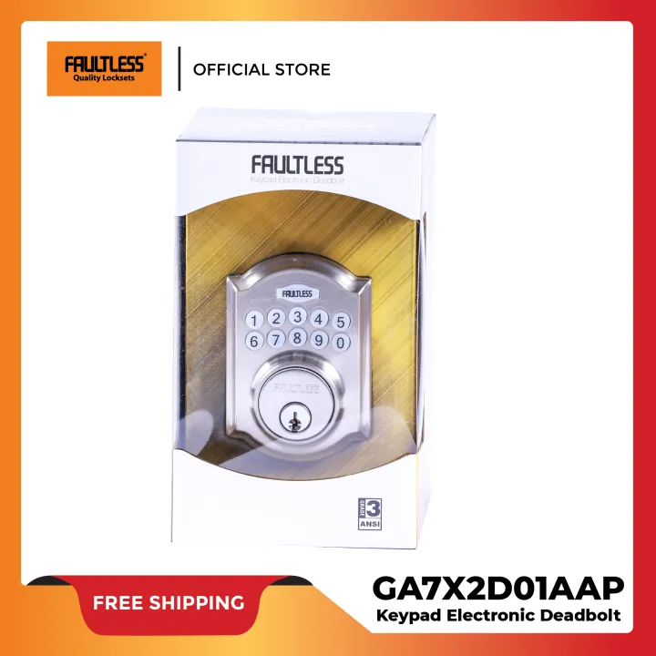 Faultless Electronic Keypad Deadbolt (GA7X2D01 | GA7X7D01) (Entrance ...