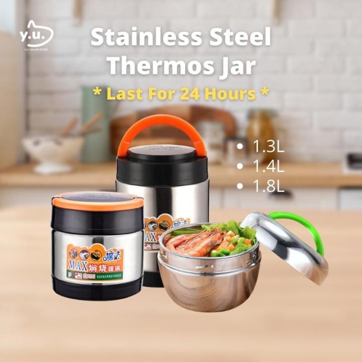 Yu Ready Stock Thermos Food Jar Thermos Flask Bottle Mug Thermal Lunch ...