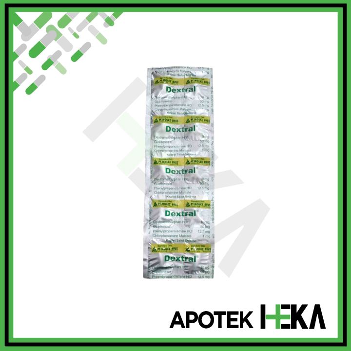 Dextral Tablet Strip isi 10 Tablet - Obat Demam Batuk Pilek | Lazada ...