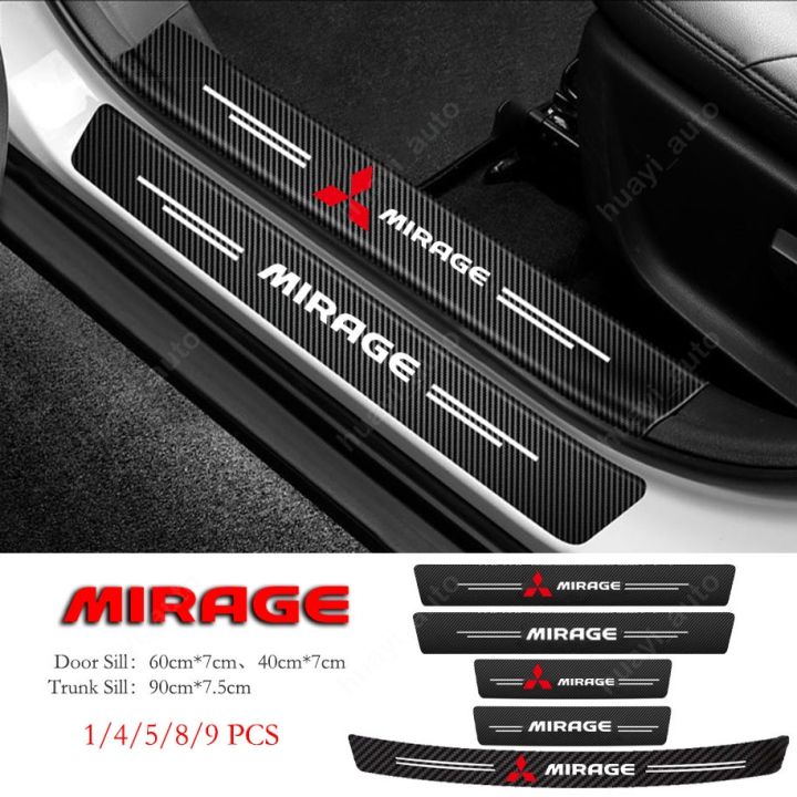 Mitsubishi Mirage Car Sill Sticker Anti-Scratch Waterproof Trunk ...