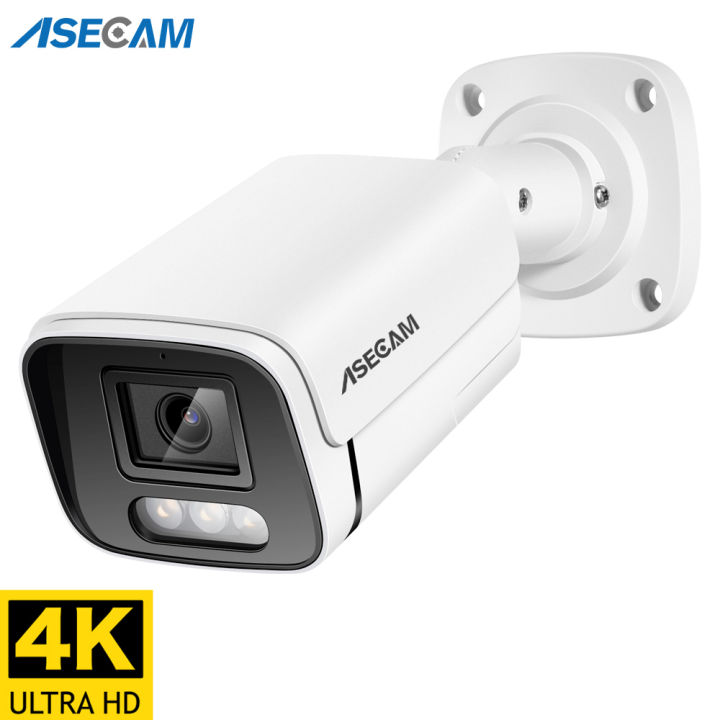 New 4K 8MP IP Camera Audio Outdoor POE H.265 Onvif Metal Bullet CCTV ...