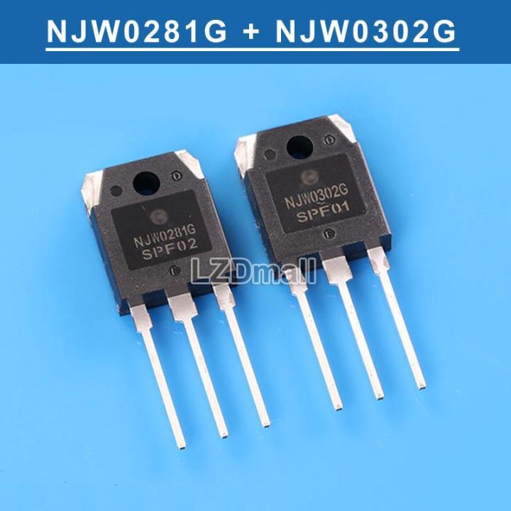 2คู่ Original ( 2Pcs Njw0302g + 2Pcs Njw0281g ) To-3P Njw0302 Njw0281 Npn Pnp 15A 250V 150W ...