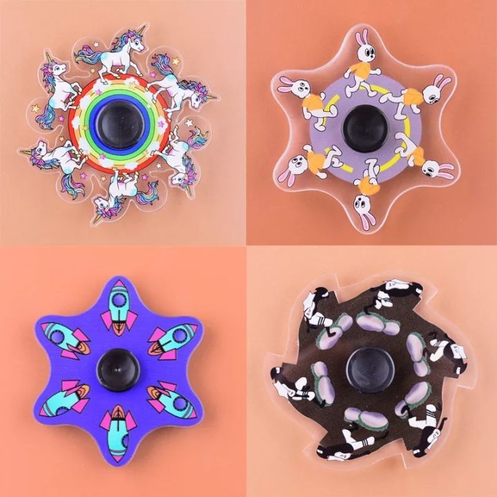 UKWU CUTE ANIME FIDGET SPINNER FOR KIDS ANTI STRESS SPINNING TOY ...