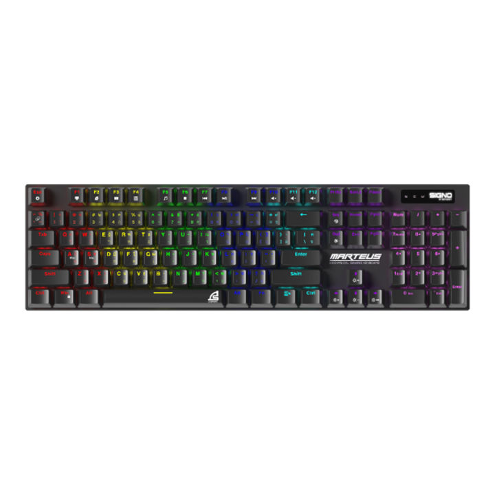 KEYBOARD (คีย์บอร์ด) SIGNO KB-721BR MARTEUS (BLACK) (OUTEMU BROWN ...