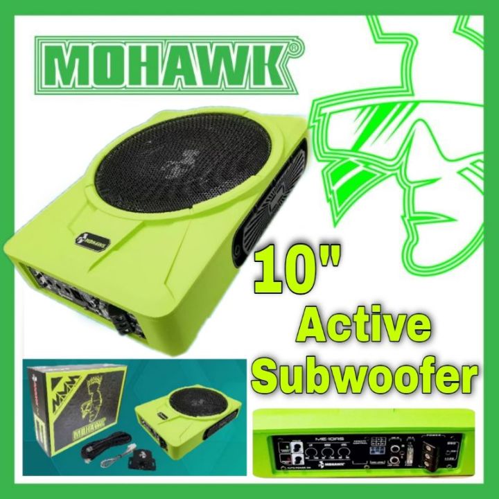 MOHAWK Active Subwoofer 10inch 6x9inch Limited Remote under Seat Woofer ...