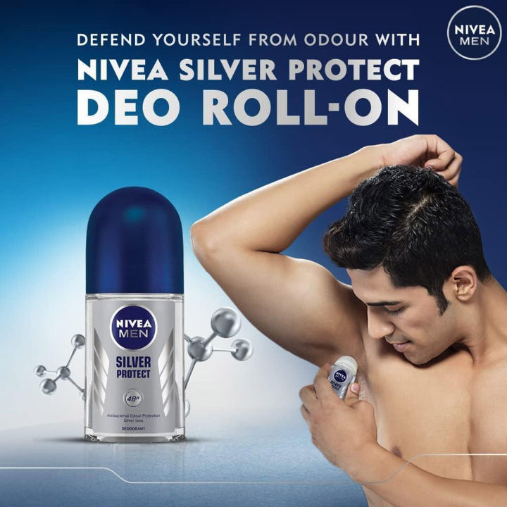Nivea Silver Protect Deodorant Roll On Anti-Perspirant 50ml | Lazada PH