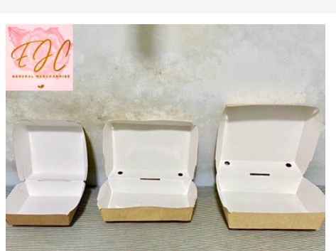 100pcs Laminated Paper Meal Box Burger Box Clamshell Small Clamshell Big Food Box Takeout Box ...