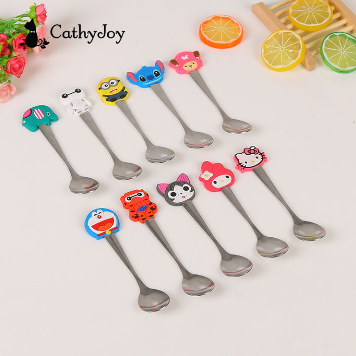 JOY Cartoon Kids Spoon Set Office Pantry Tea Coffee Stirrer Cute Sudu ...