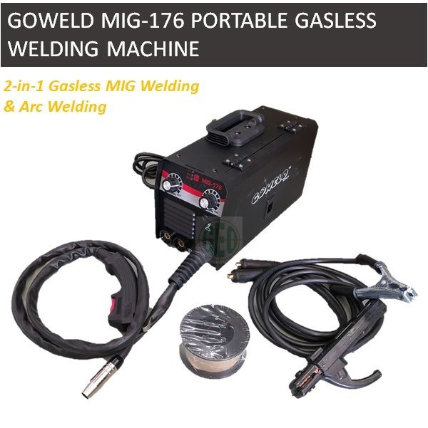 GOWELD MIG176 2-In-1 Portable Gasless Inverter & Arc Welding Machine ...