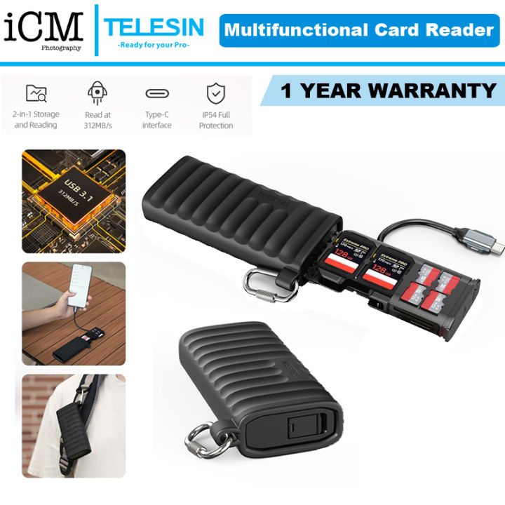 Telesin High-Speed SD Card Read Multifunctional card reader USB 3.1 ...
