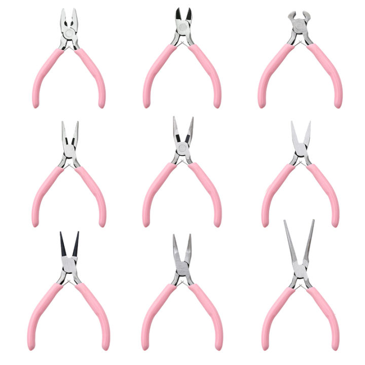 Cute Pink Color Handle Anti-slip Splicing and Fixing Jewelry Pliers ...
