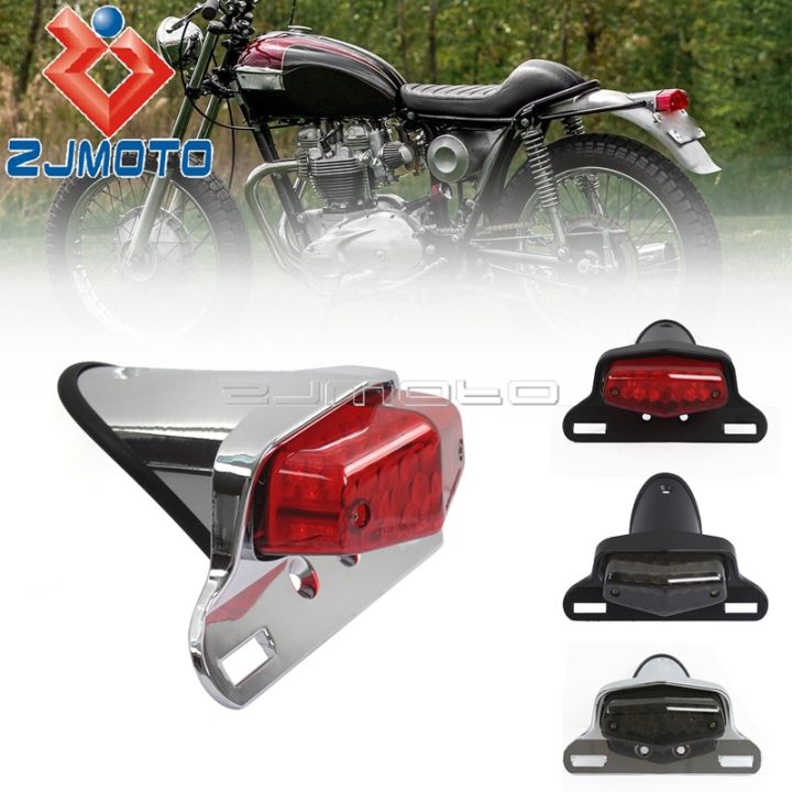Black LED Rear Light Motorcycle Lucas Tail Light For Bonneville BSA ...