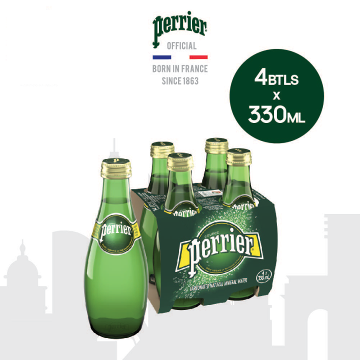 Perrier Sparkling Water 330ML x4 Bottles | Lazada
