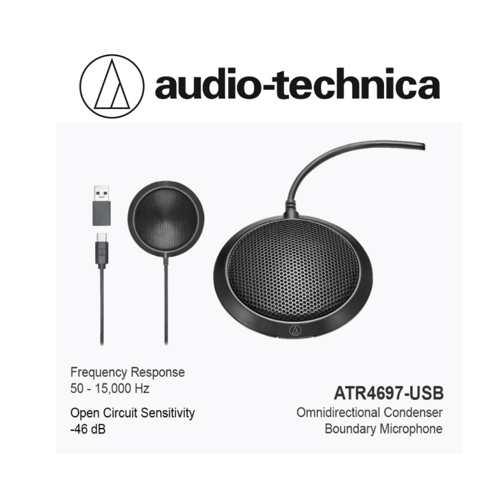 Audio-Technica ATR4697-USB Omnidirectional Condenser Boundary ...