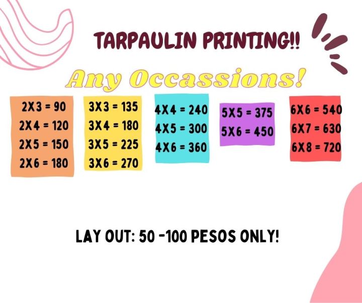 AFFORDABLE and CHEAP PRICE TARPAULIN PRINTING HIGH QUALITY (15 per square ft.) | Lazada PH