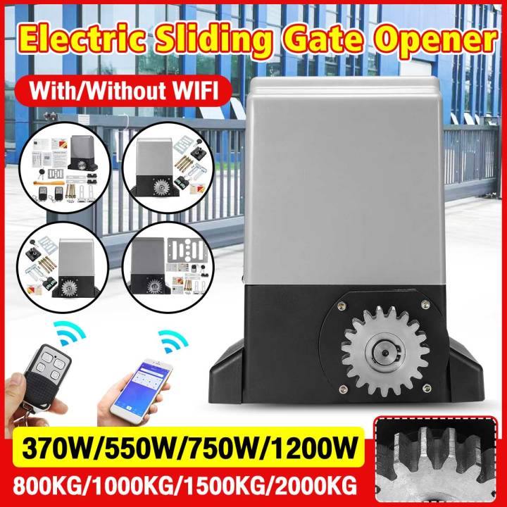 Electric Sliding Gate Opener [370-1200W] Automatic Motor Remote Kit ...