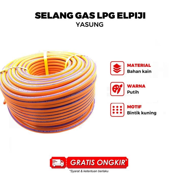 Selang Gas LPG 3 Lapis Regulator YASUNG Korea Elpiji Orange High ...