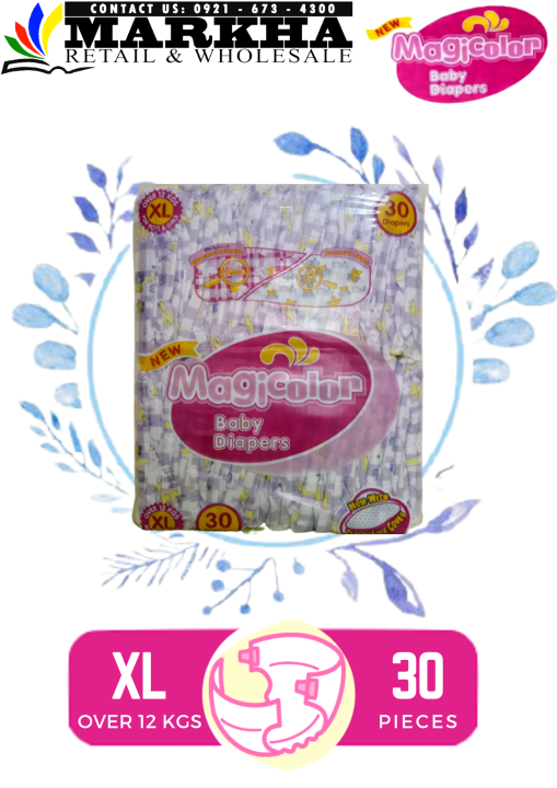 MAGIC COLOR CHECKERED XL DIAPER x30pcs | Lazada PH