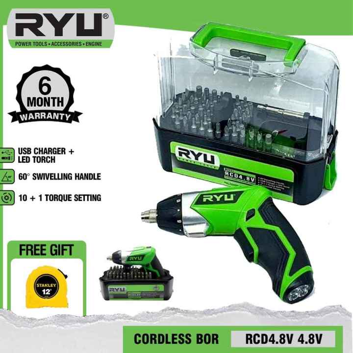 RYU RCD4.8V CORDLESS SCREWDRIVER 4.8V | Lazada