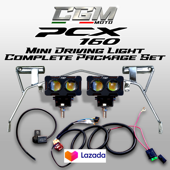 ⭐️ PCX 160 MDL Bracket Pure Stainless Steel Mini Driving Light Package ...