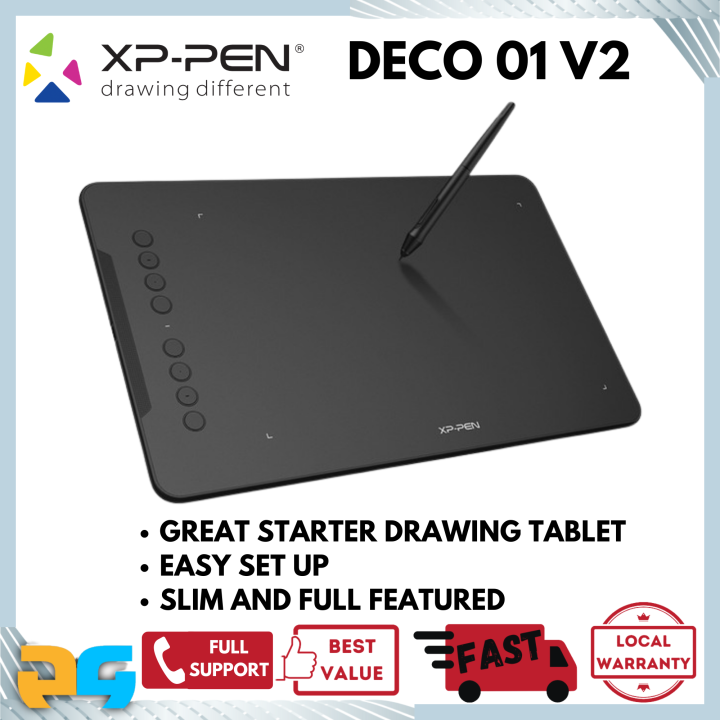 XP-Pen Deco 01 V2 Drawing Tablet with Tilt Support XP Pen XP Pen XPPen ...