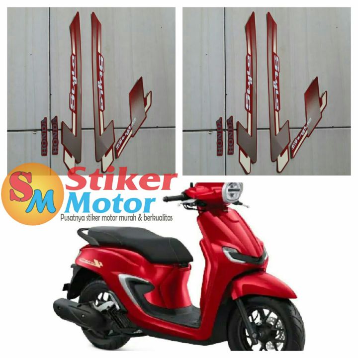 STICKER STRIPING BODY MOTOR HONDA STYLO 160 2024 MERAH | Lazada Indonesia