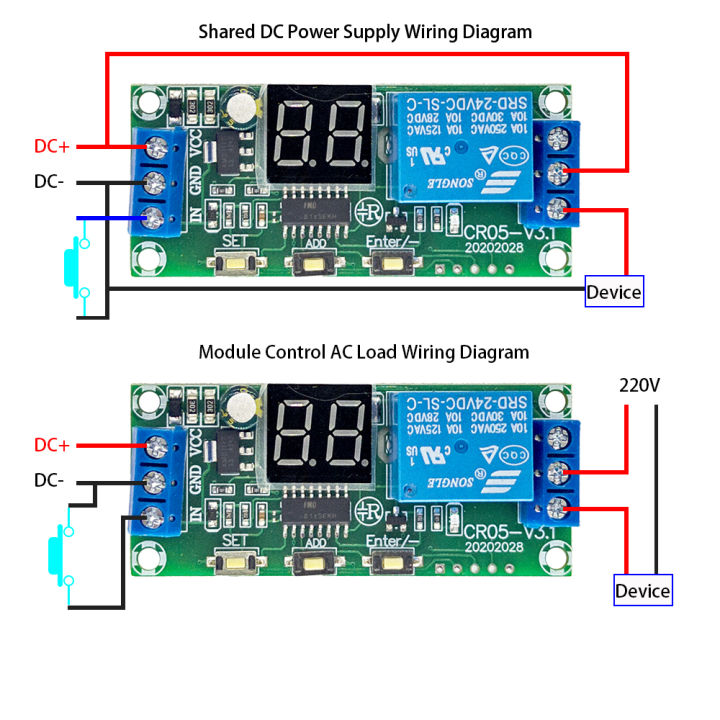 Multifunction Led Digital Time Delay Relay Module Cycle Timing Timer