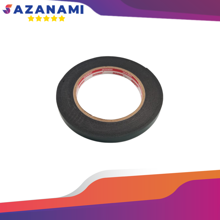 DOUBLE TAPE FOAM HITAM 12MM X 5M SAZANAMI DOUBLE TAPE BUSA HITAM ...
