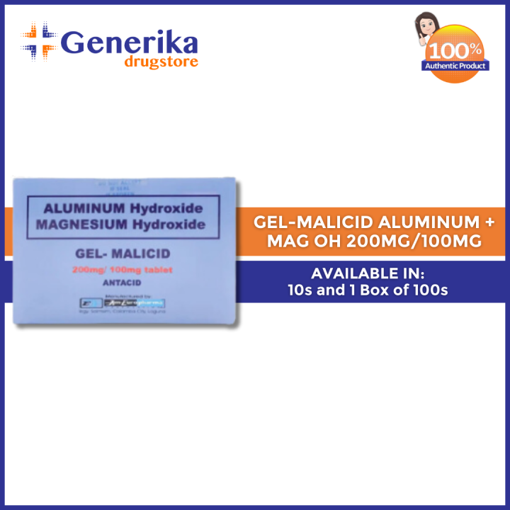 Gel-Malicid Aluminum + Mag OH Tablet 200mg/100mg | Lazada PH