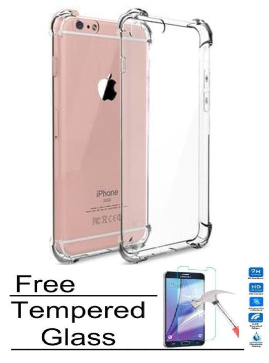 2IN1 IPHONE 6 PLUS CASE ANTI CRACK FREE TEMPERED GLASS - SOFT CASE ...
