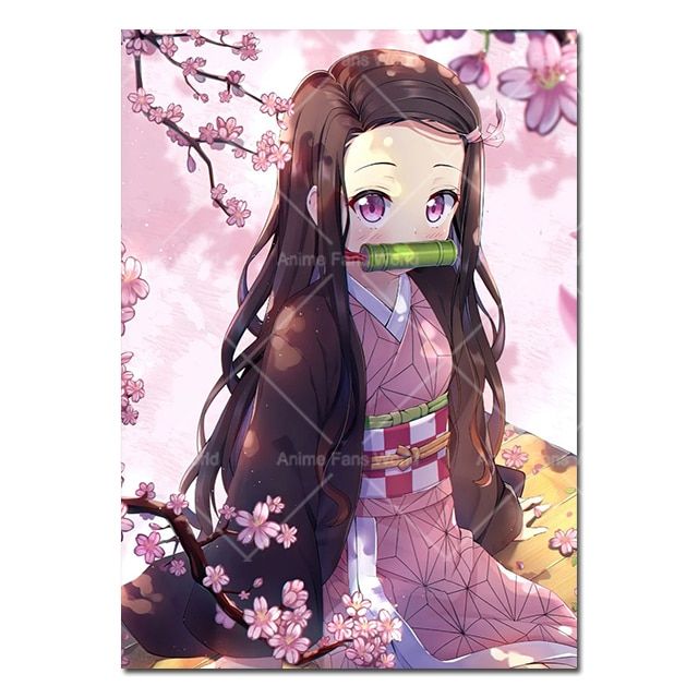 Anime Nezuko Demon Slayer Posters and Prints Nezuko Kamado Canvas ...