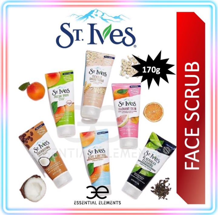 ST IVES Face Scrub Facial Cleanser 170g | Acne Control/Radiant Skin ...