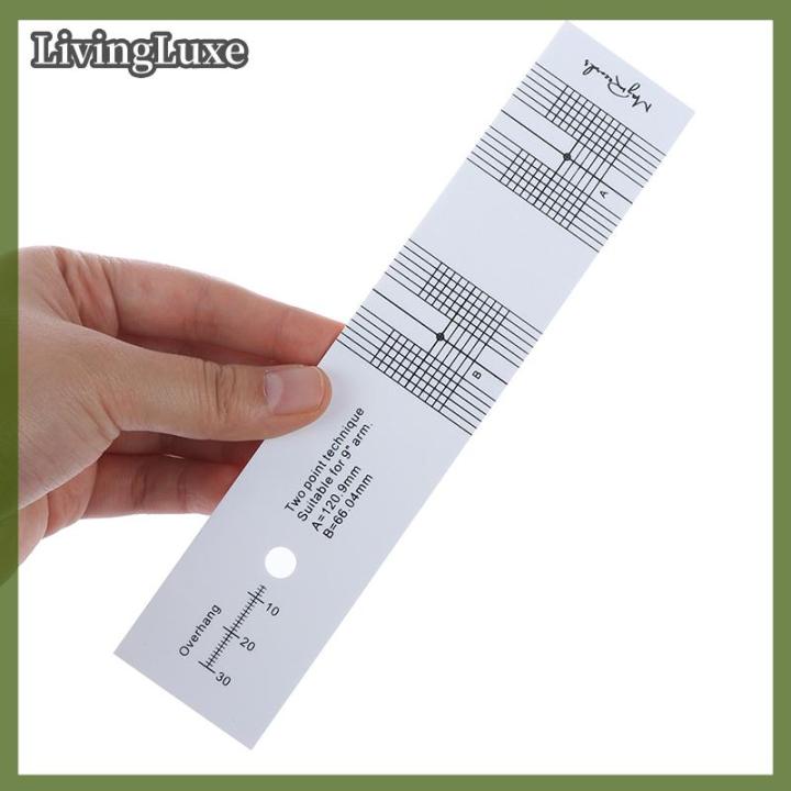 LivingLuxe Turntable Phono Cartridge Stylus Alignment Protractor Tool ...