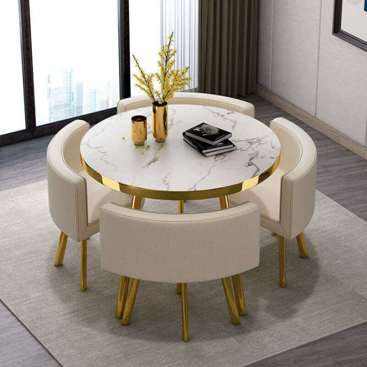 Light Luxury Negotiation Table and Chair Small round Table Sales Office ...